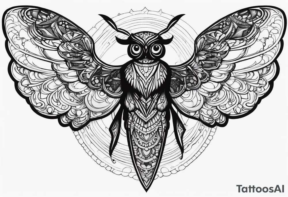 Mothman in action tattoo idea | TattoosAI