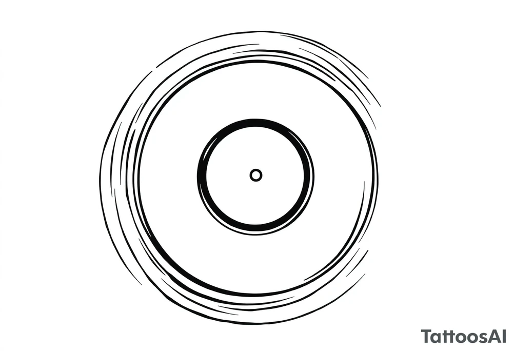 Vinyl record tattoo idea | TattoosAI