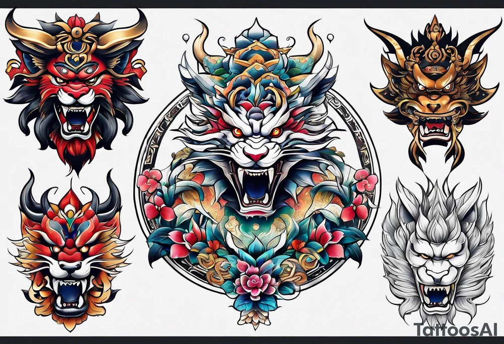 Japanese characters tattoo idea | TattoosAI