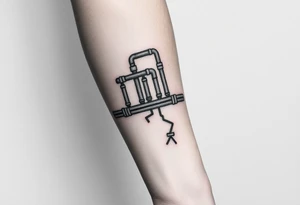 wide System of pipes that transitions and transforms at the end into ...
