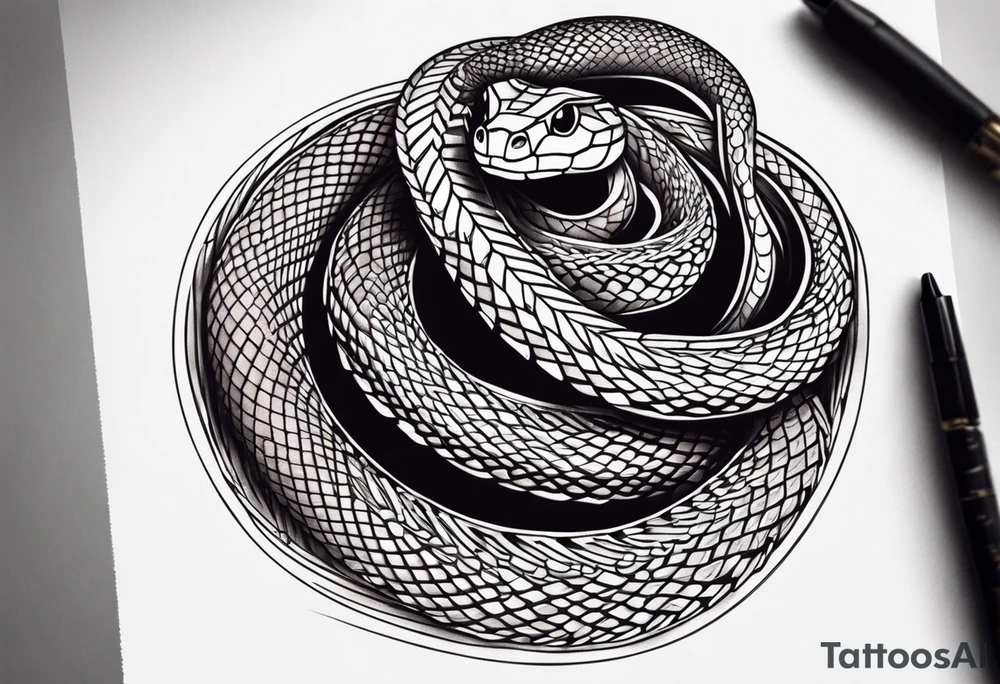 I want a snake tattoo tattoo idea | TattoosAI