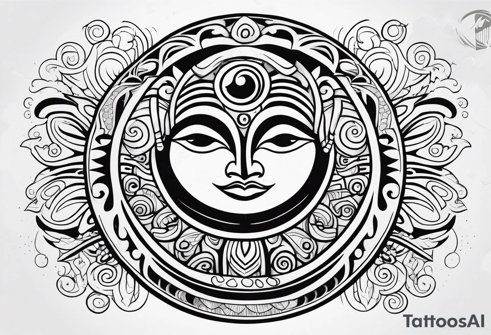 sun and freedom maori tattoo idea | TattoosAI
