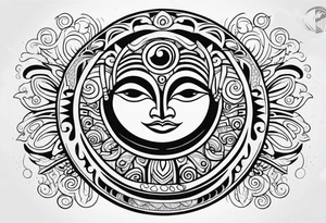 sun and freedom maori tattoo idea | TattoosAI