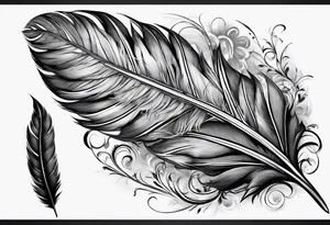 Feather folder over tattoo idea | TattoosAI
