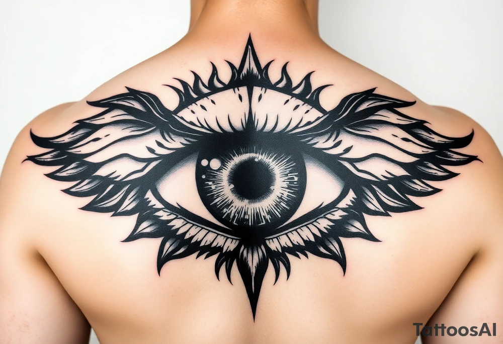 Powerful eye tattoo idea | TattoosAI