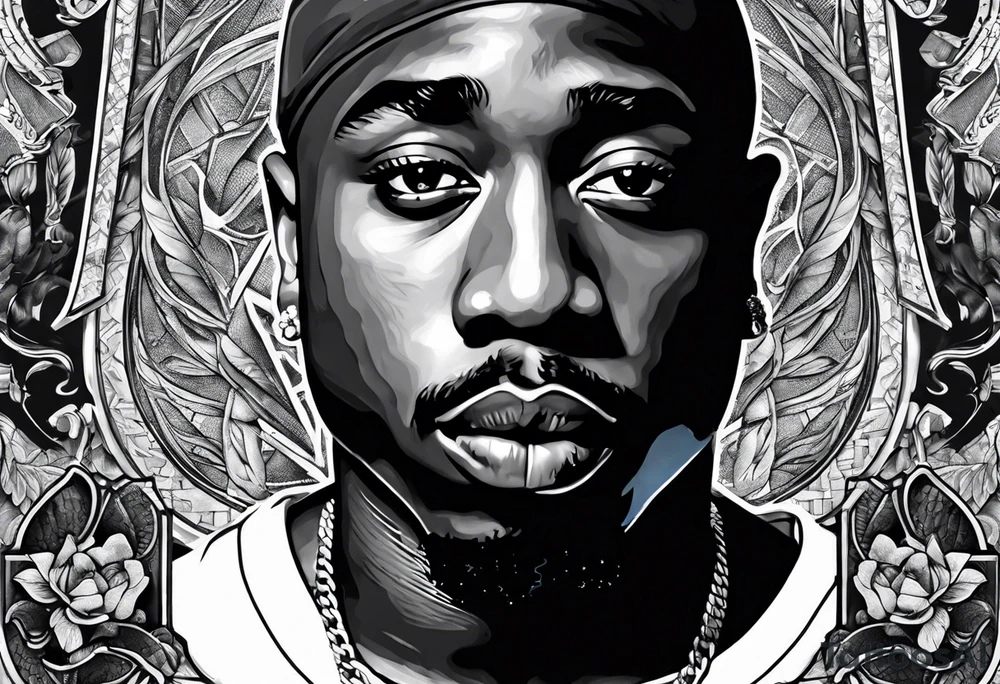 2pac and Notorious B.I.G. tattoo idea | TattoosAI