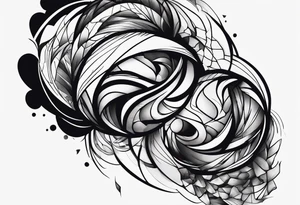 Extreme fragmented anger pain on elbow tattoo idea | TattoosAI