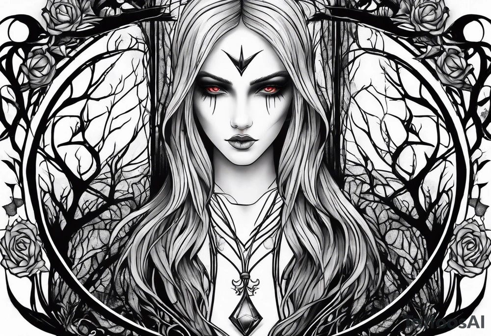 Slender man creepy tattoo idea | TattoosAI