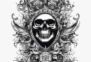 Cyber Gothic death note inspired tattoo idea | TattoosAI