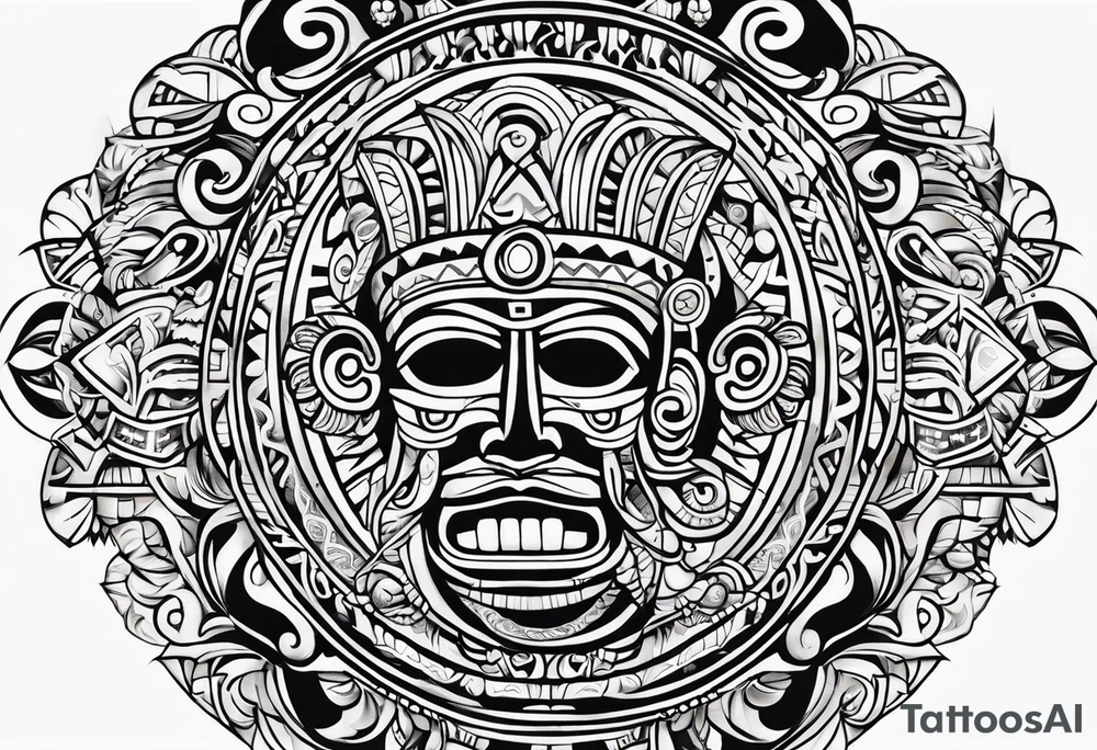 A puerto rican taino tribal tattoo tattoo idea | TattoosAI