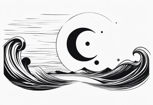Ocean semi colon tattoo tattoo idea | TattoosAI