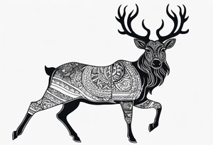 Reindeer tattoo idea | TattoosAI