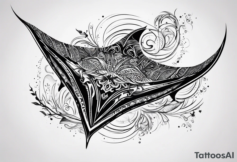 Manta ray band tattoo tattoo idea | TattoosAI