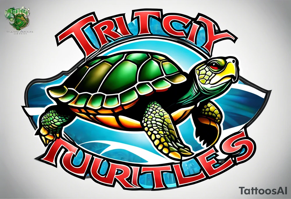 Flying turtle logo for baseball team called Tri City Turtles tattoo ...