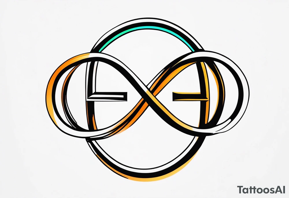 Infinity symbol with letters tattoo idea | TattoosAI