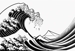 Sword, wave, bolt, long tattoo idea | TattoosAI