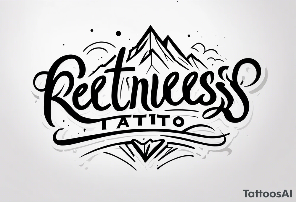 Lettering only of the word relentless tattoo idea | TattoosAI