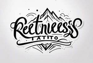 Lettering only of the word relentless tattoo idea | TattoosAI