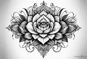 Horizontal tattoo inspired by nature that will go across thigh tattoo ...