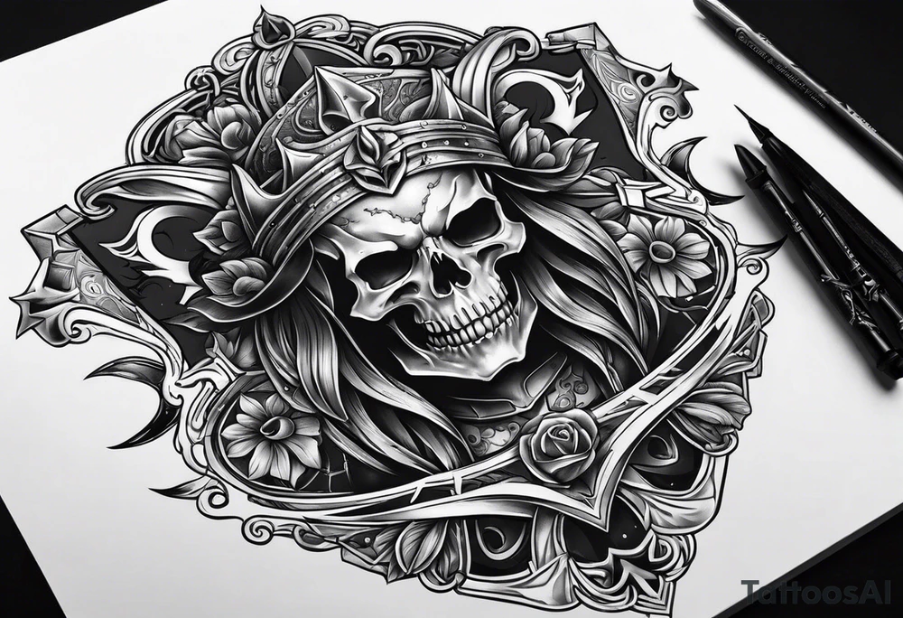Necromancer Diablo Tattoo tattoo idea | TattoosAI