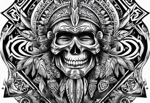 Puerto Rican tribal arm tattoo with spears tattoo idea | TattoosAI