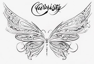 The word 'Curiosity' in cursive, with the 'Y' going into a simple ...
