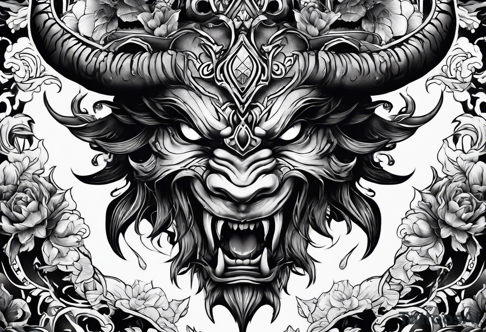 Demons tattoo idea | TattoosAI