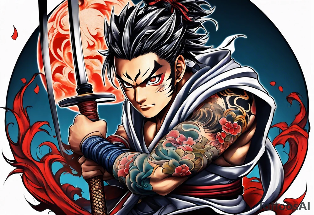 Demon slayer inosuke tattoo idea | TattoosAI