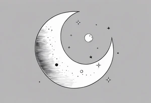 Just a moon tattoo idea | TattoosAI