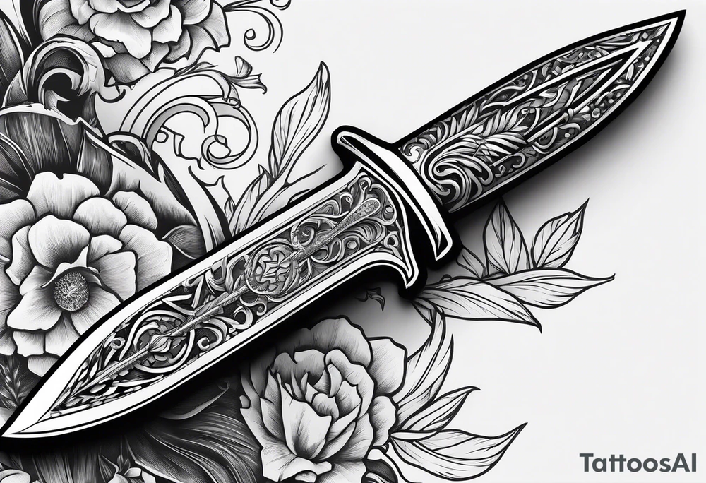 Dagger inside shadow cloak tattoo idea | TattoosAI