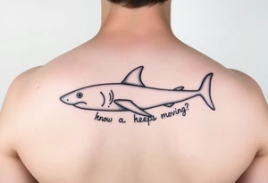 Whale shark on back by spine with the words “do you know why a shark ...