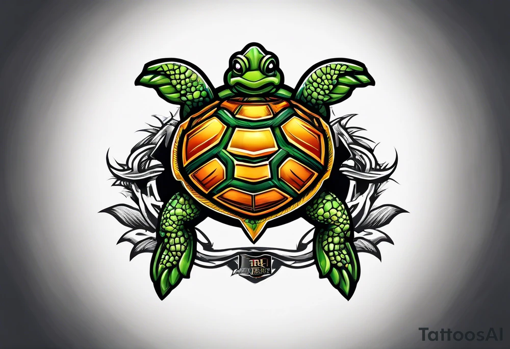 Flying turtle logo for baseball team called Tri City Turtles tattoo ...