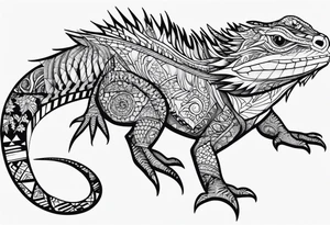 Tuatara tattoo idea | TattoosAI