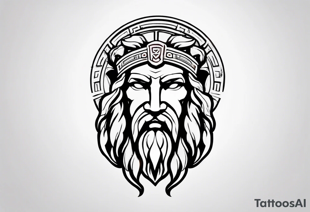 Ancient greek strength logo tattoo tattoo idea | TattoosAI