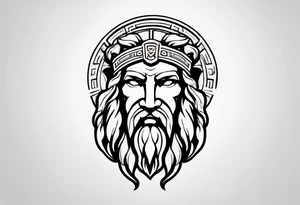 Ancient greek strength logo tattoo tattoo idea | TattoosAI