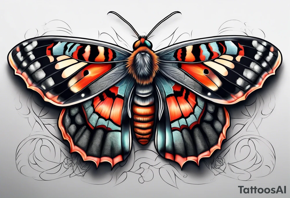 Cecropia moth tattoo idea | TattoosAI