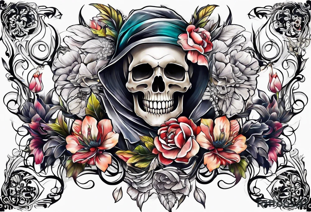 Skeleton full body tattoo idea | TattoosAI