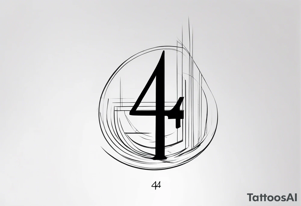 Number 4 in a card tattoo idea | TattoosAI