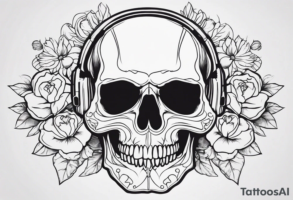 Detailed Skull tattoo idea | TattoosAI