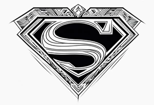 Superman logo tribal tattoo idea | TattoosAI