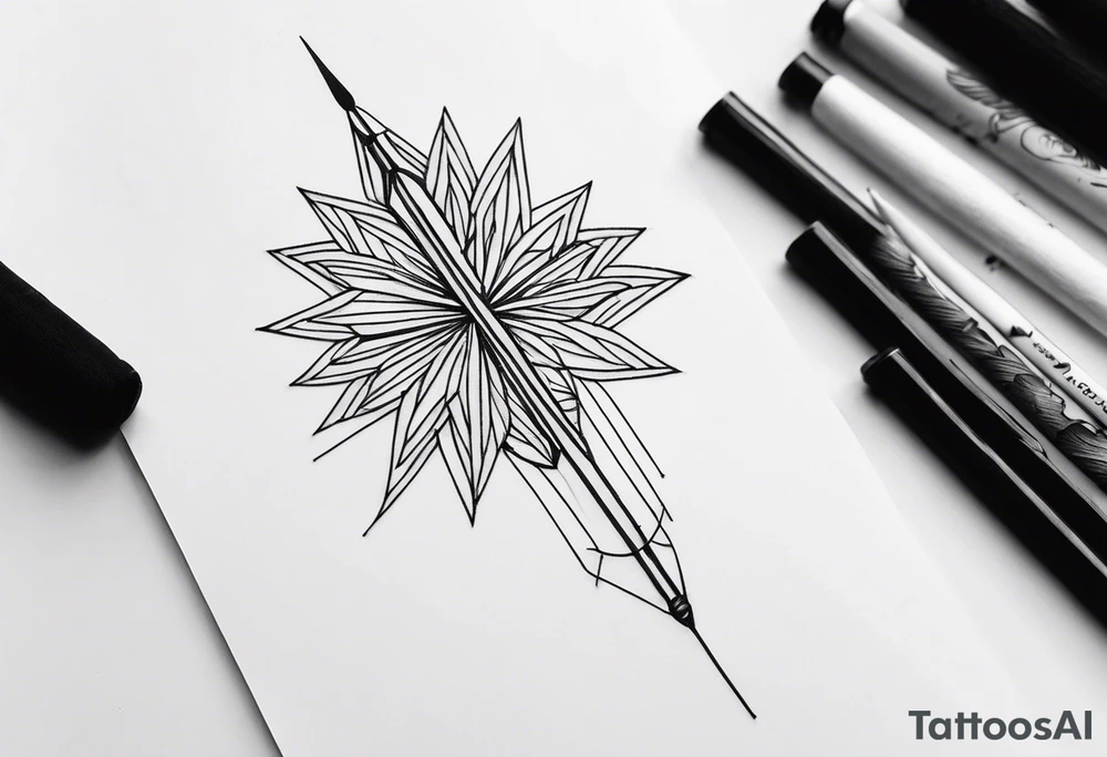 Needle and thread tattoo idea | TattoosAI