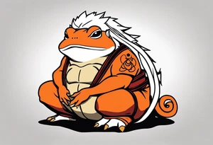 Jiraiya Naruto Gamakichi toad tattoo idea | TattoosAI