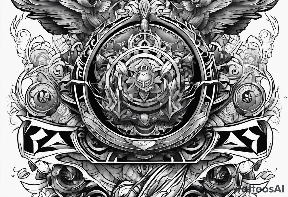 Cyber tech tattoo idea | TattoosAI