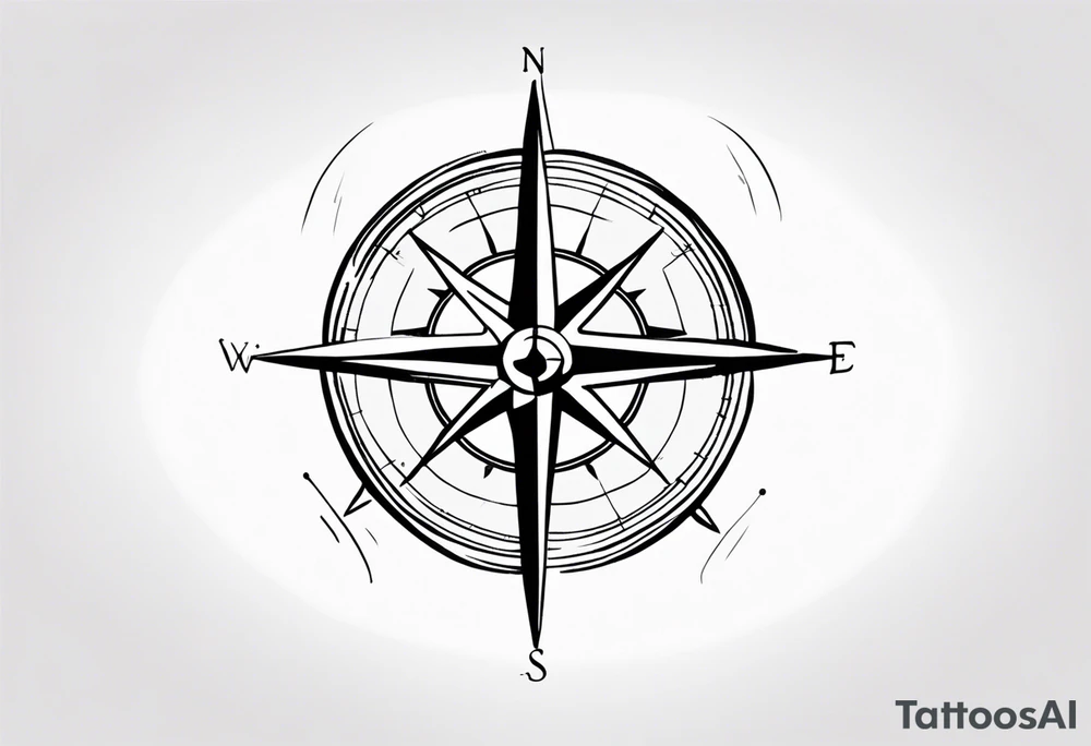 Compass directions tattoo idea | TattoosAI