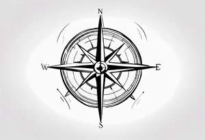 Compass directions tattoo idea | TattoosAI
