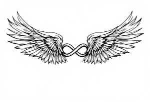 Infinity Loop made of wings tattoo idea | TattoosAI
