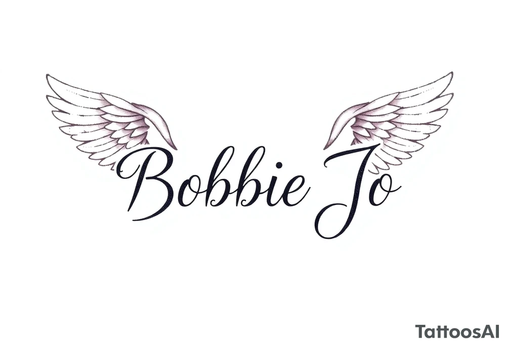 Bobbie Jo with angel wings tattoo idea | TattoosAI
