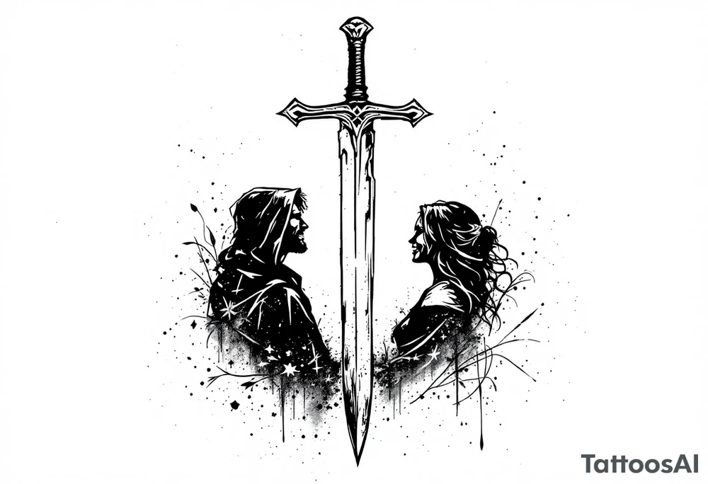 Relentless, sword, Christian, family, happiness tattoo idea | TattoosAI