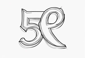 The number 5 tattoo idea | TattoosAI