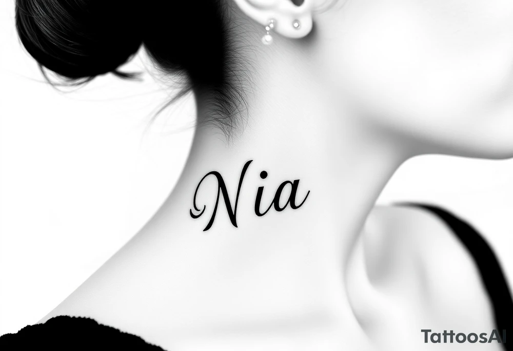 8 bit design for name Nia tattoo idea | TattoosAI